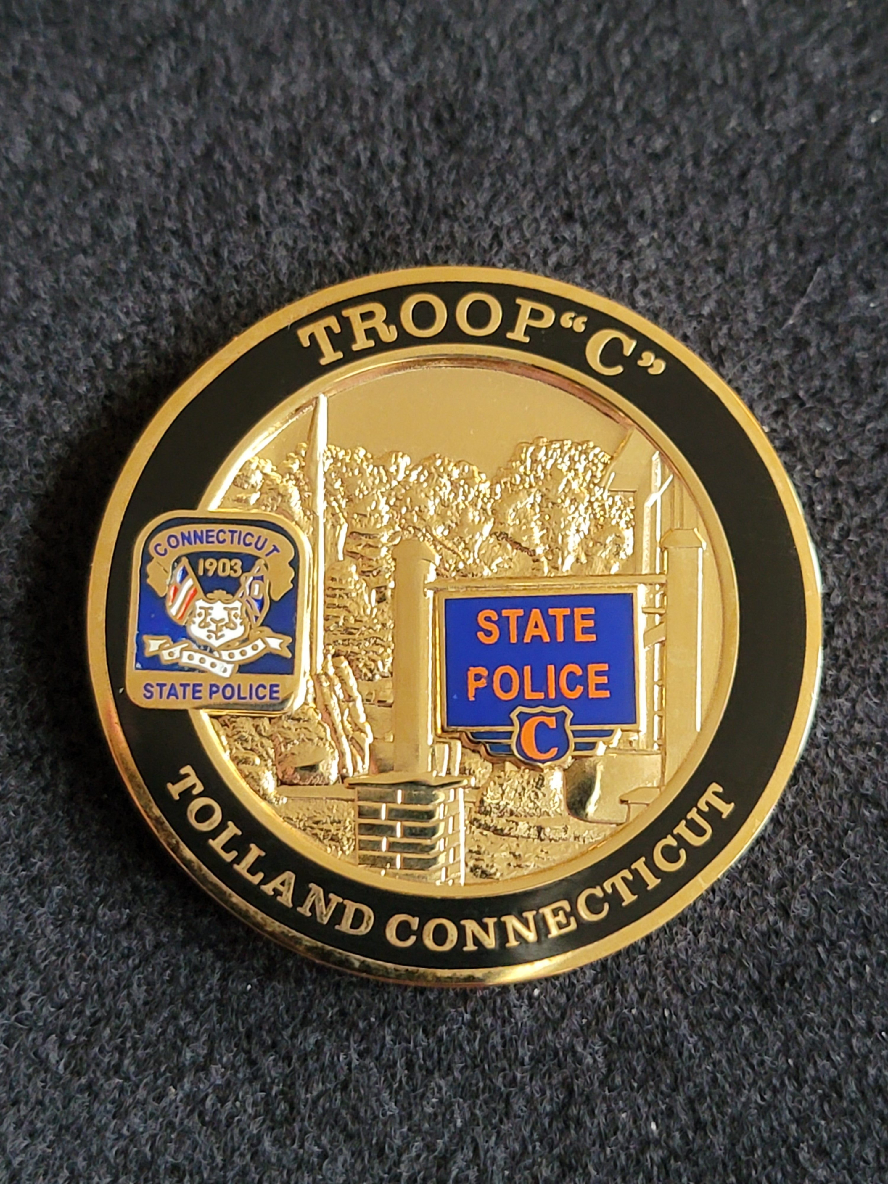 CSP - Connecticut State Police Troop C Challange Coin (Tolland CT ...