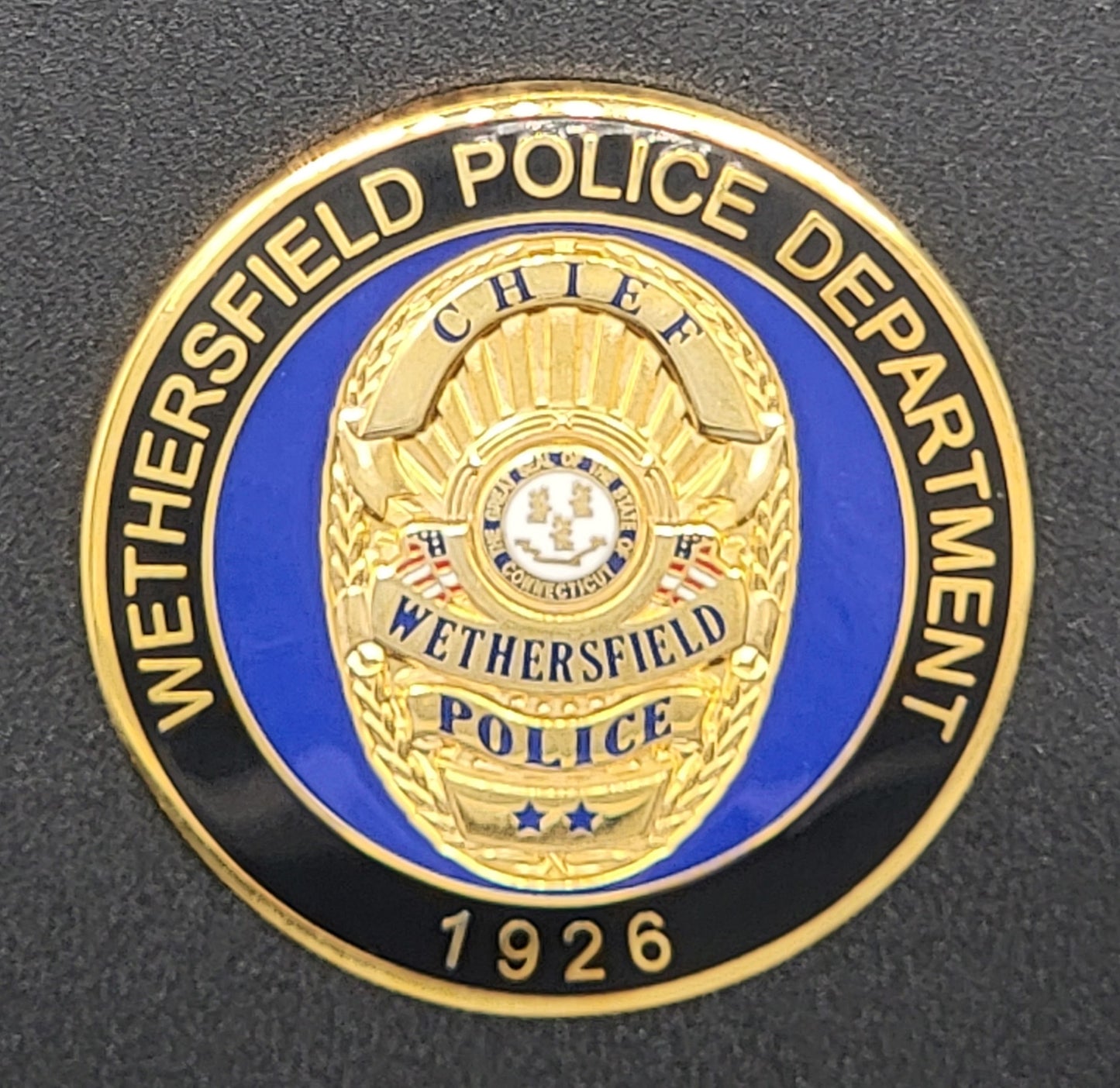 CT- WETHERSFIELD POLICE DEPT. - BADGE LOGO CHALLENGE COIN – ZOMBIE HQ