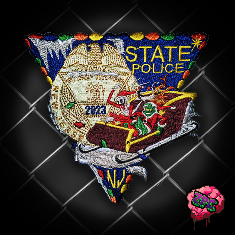 NJSP - New Jersey State Police Christmas- Holiday Patch- "Holiday Heis ...