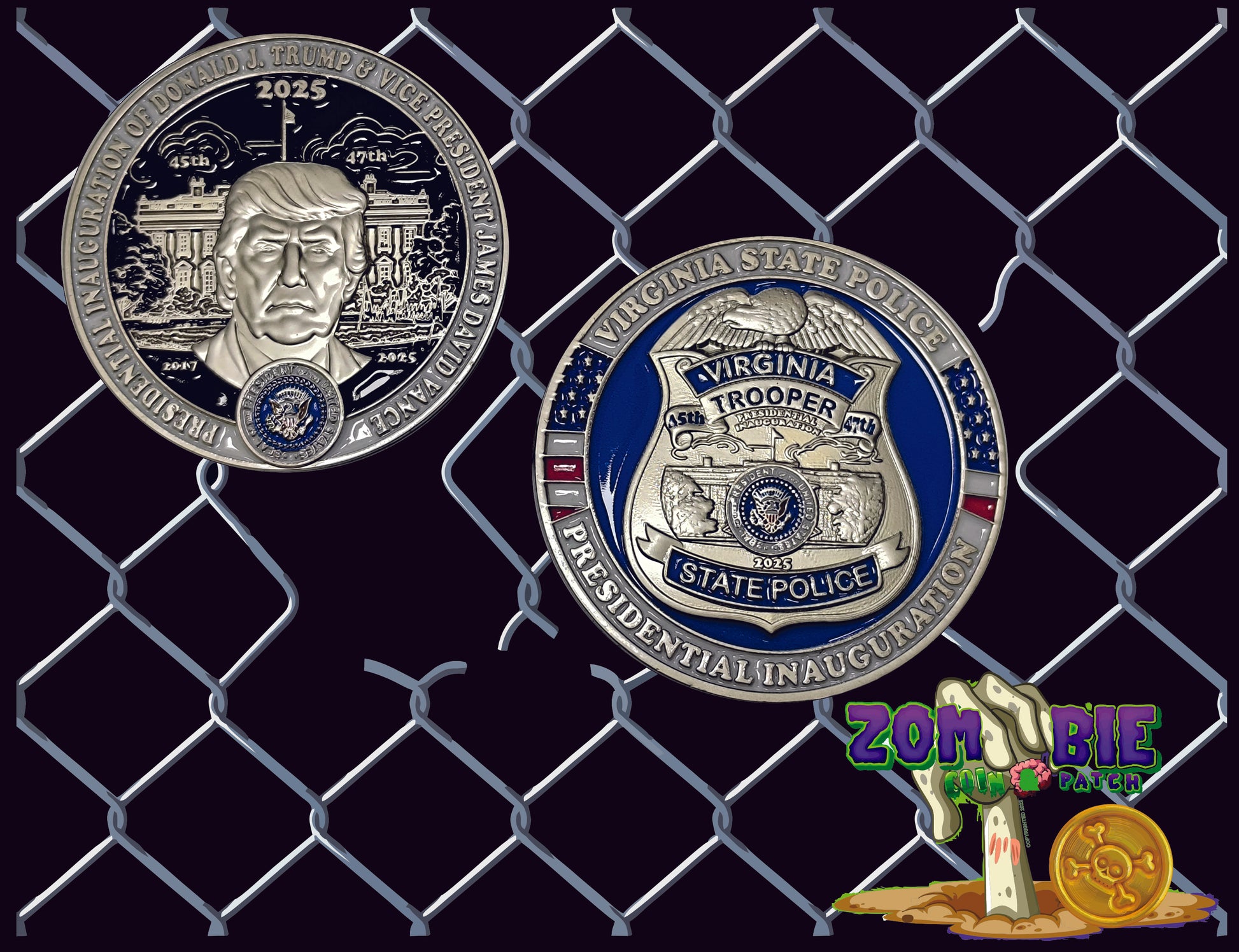 VSP- VIRGINIA STATE POLICE 2025 Inauguration Coin – ZOMBIE HQ