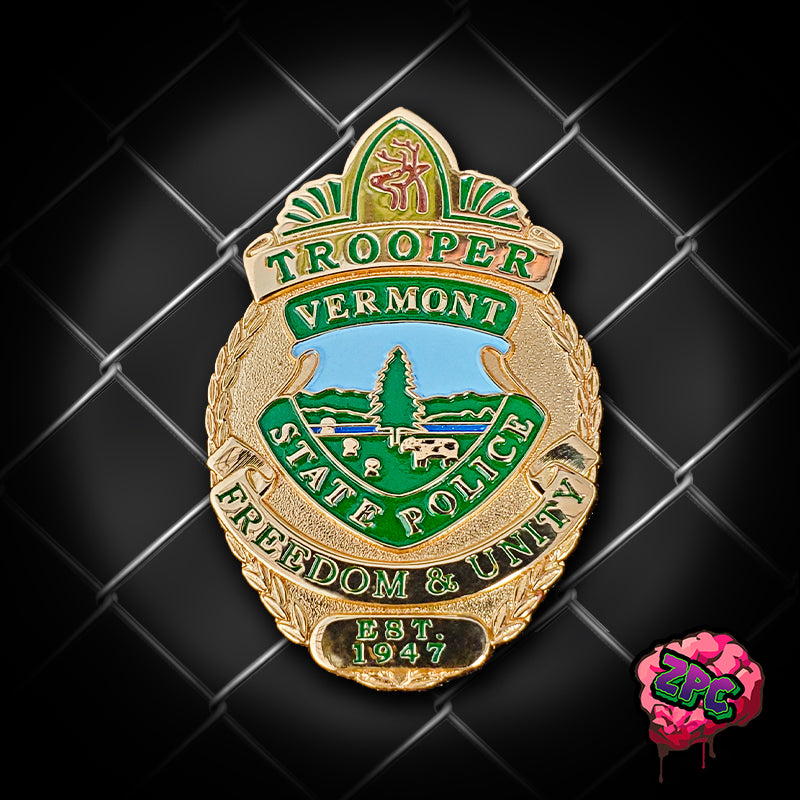 VSP- Trooper Badge Pin - Vermont State Police – ZOMBIE HQ